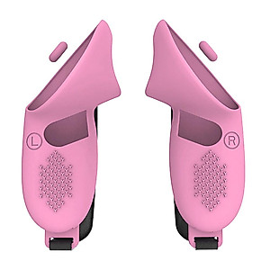 7pcs VR Accessories Set for Meta Quest 3, VR Accessories Protective Cover Includes VR Face Cover,Controller Grips,Headset Cover, Lens Protector, Quest 3 Shell Cover, (Pink)