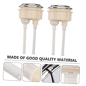 2 Pcs toilet lid button flush tank push button dual flush push button toilet tank lid toilet water tank push button toilet flush button wc square plastic white power switch button