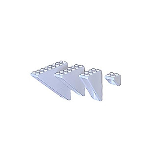 Wall Mount Brick System Set of 10 : Lego Compatible Brick Wall Mounts (White)