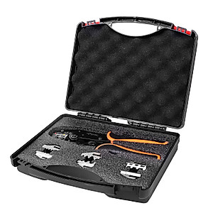 KF CPTEC Crimping Tool Set 5PCS - Ratchet Wire Crimper Kit - Quick Exchange Jaw for Heat Shrink, Insulated Electrical Connectors, Insulated and Non-Insulated Ferrules, Non-Insulated Terminal Crimper