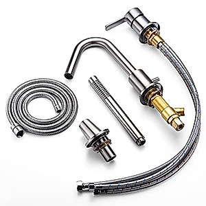 SUMERAIN Roman Tub Faucet Brushed Nickel Bathtub Faucet Set with Handheld Shower Sprayer