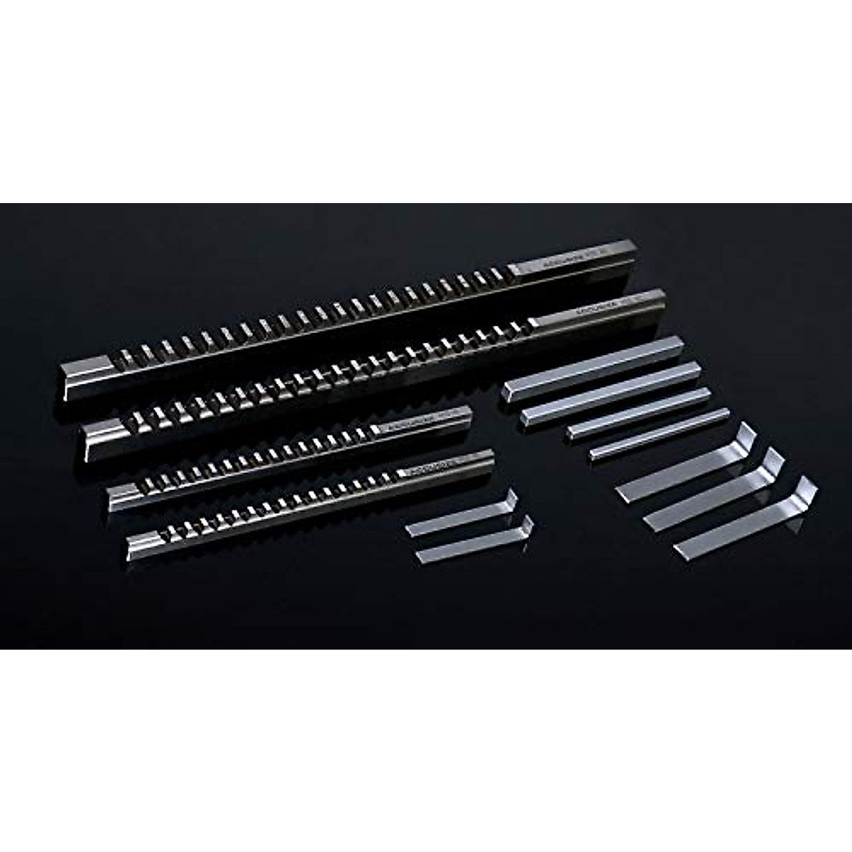 Accusize Industrial Tools No.70 Metric Hss Keyway Broach Set, 4 mm, 5 mm, 6 mm and 8 mm Keyway Size, Style B and C, 5100-0070