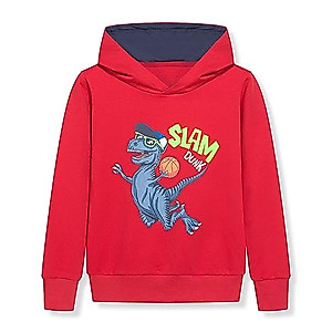Kids Baby Boy Girl Crewneck Long Sleeve Pullover Top Cotton Infant Lightweight Pullover T Shirt Top Festival Clothes Red