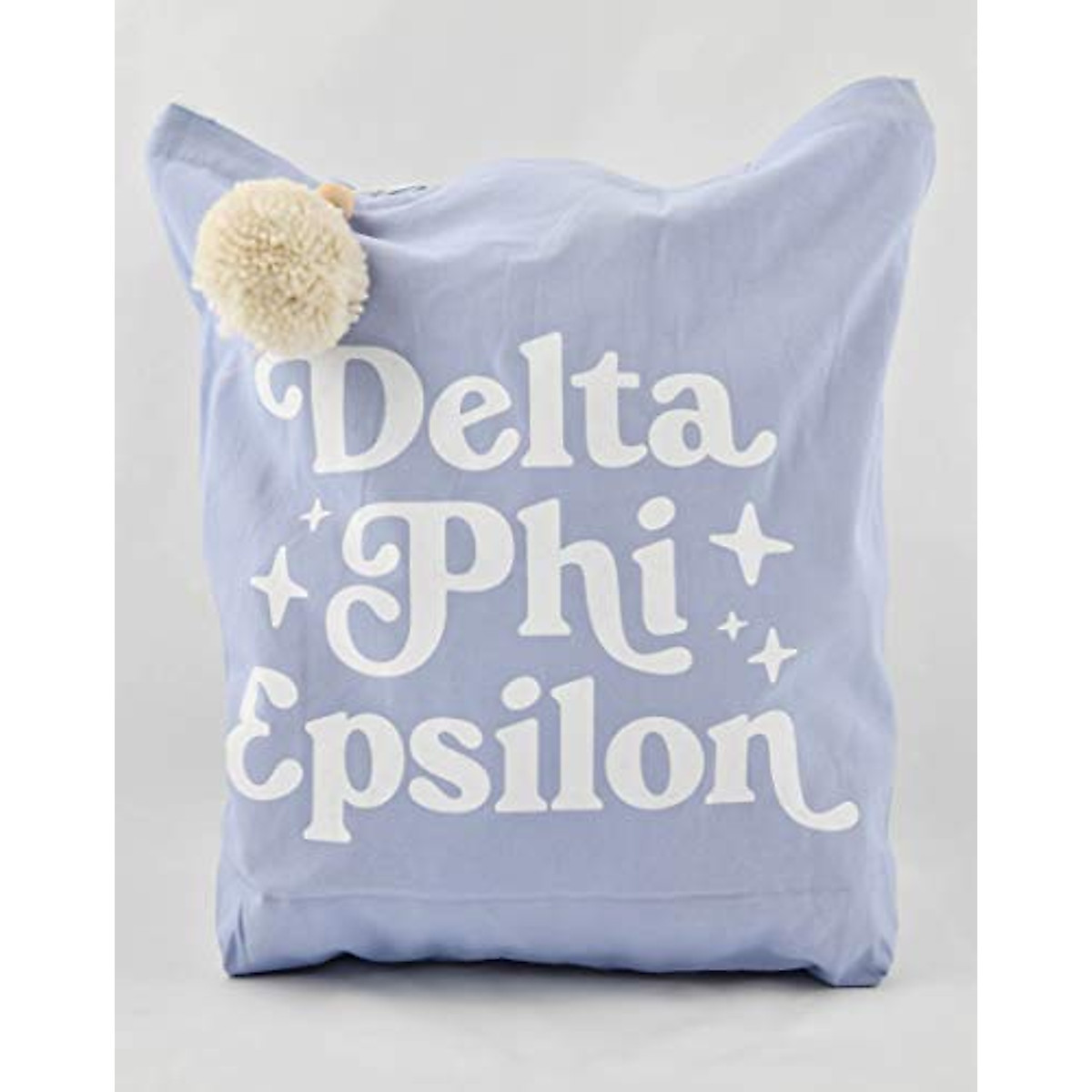 Delta Phi Epsilon Retro Pom Pom Tote Bag
