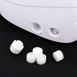 Boao 48 Pieces Nebulizer Filters Replacement Air Filter Sponge for Compressor System Accessories, Round White Sponge Air Filter Replacement for Compressor System Cool Mist Device