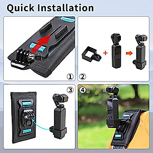 Osmo Pocket Backpack Mount Backpack Strap Knapsack Shoulder Mount with Extended Border Compatible with DJI Osmo Pocket,Osmo Pocket 2