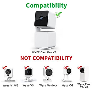 2Pack 30FT Power Cable Compatible with WYZE Cam Pan V3, 90 Degree L-Shaped Flat Micro USB Extension Cable for WYZE Cam Pan V3 (White)