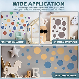 14 Pieces Large Stencil for Painting on Wood Plastic 5 Point Stencil Template Paint Stencils for Fabric Walls Arts Paper Home Decoration (Circle)