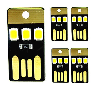 FainWan 10pcs 3 LED USB Portable Night Light Bright Mini Keychain Camping Car Lamp Module