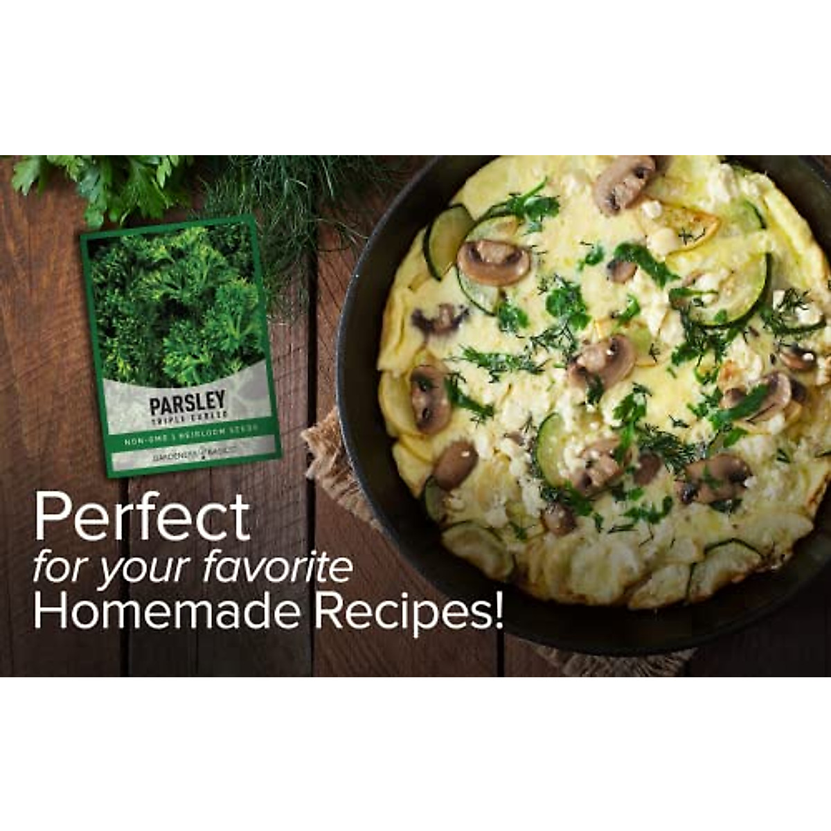 Curled Parsley Seeds for Planting Indoors and Outdoors Heirloom, Open-Pollinated, Non-GMO Curly Herb Variety- Great for Home Gardens and More by Gardeners Basics