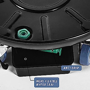 Choclaif Plant Caddy with Wheels - Heavy Duty Iron Plant Stand - Round Pot Trolley for Indoor and Outdoor - Built-in Drainage System - Durable and Easy Mobility(14IN, 3PACK)