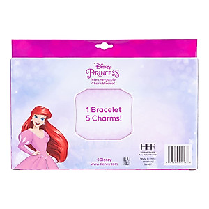 LUV HER Disney Princess Add A Charm Box Set with 1 charm bracelet & 5 interchangeable charms - Ages 3+