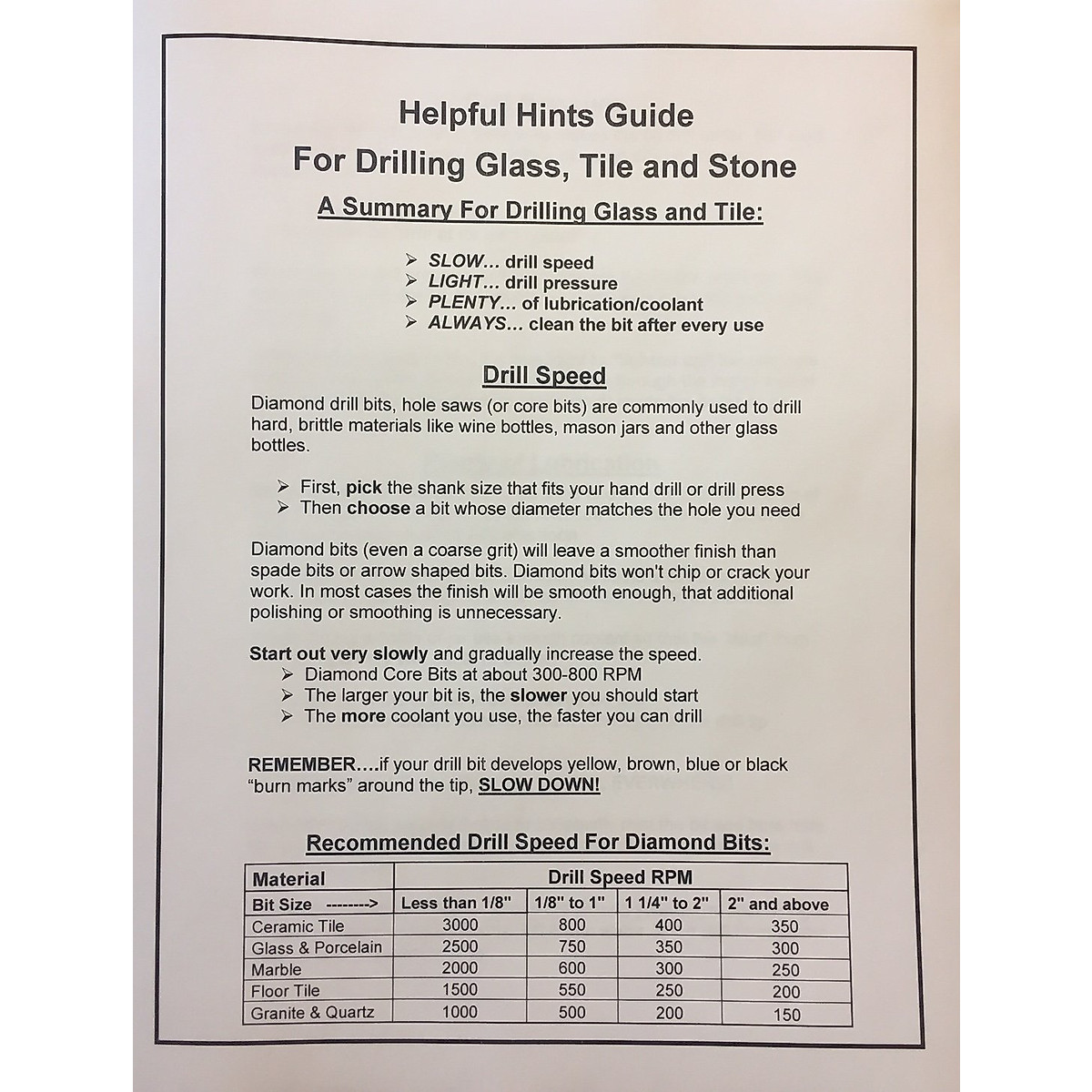 DrillGlass 5/16" Diamond Core Bit 5-Pack Fits Your Dremel Tool for Glass and Tile | Beginner's Instructions Drilling Guide | Idea Guide | 516DCB 5