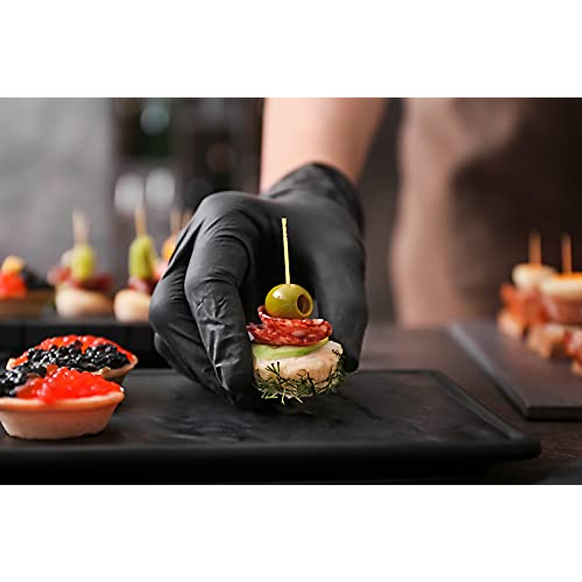 DecorRack 300 Natural Bamboo Skewers, Appetizer Sticks, Mini Picks, 4 inch (300 Pack)