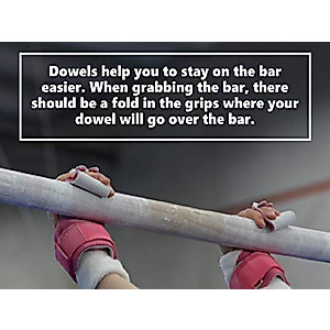 LEVIERO Gymnastics Grips Set, Grips for Gymnastics Girls, Dowel Grips with Soft Leather, Velcro Wrist Straps, and Adjustable Finger Holes, for All Ages - (White, 1)