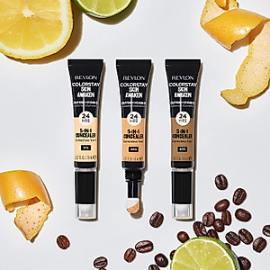 Revlon ColorStay Skin Awaken 5-in-1 Concealer, Lightweight, Creamy Longlasting Face Makeup with Caffeine & Vitamin C, For Imperfections, Dark Circles & Redness, 030 Light Medium, 0.27 fl oz