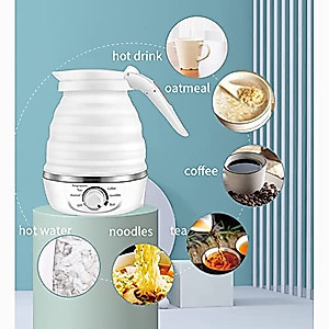 600ml Food Grade handle foldable constant temperature mini kettle water boiler portable hot water electric kettle 120V US plug