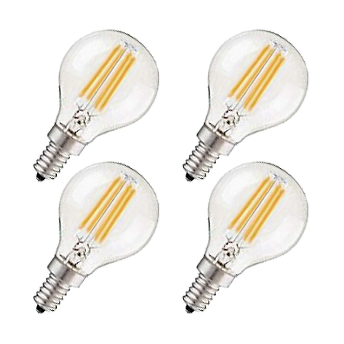CTKcom G45 4W E14 Base Candelabra LED Bulbs Dimmable(4 Pack)-Vintage Edison LED Bulb 40W Equivalent 2700K Warm White Lamp for Home,Pendant Lights,Sconces,Antique Light Fixtures 110V~130V AC