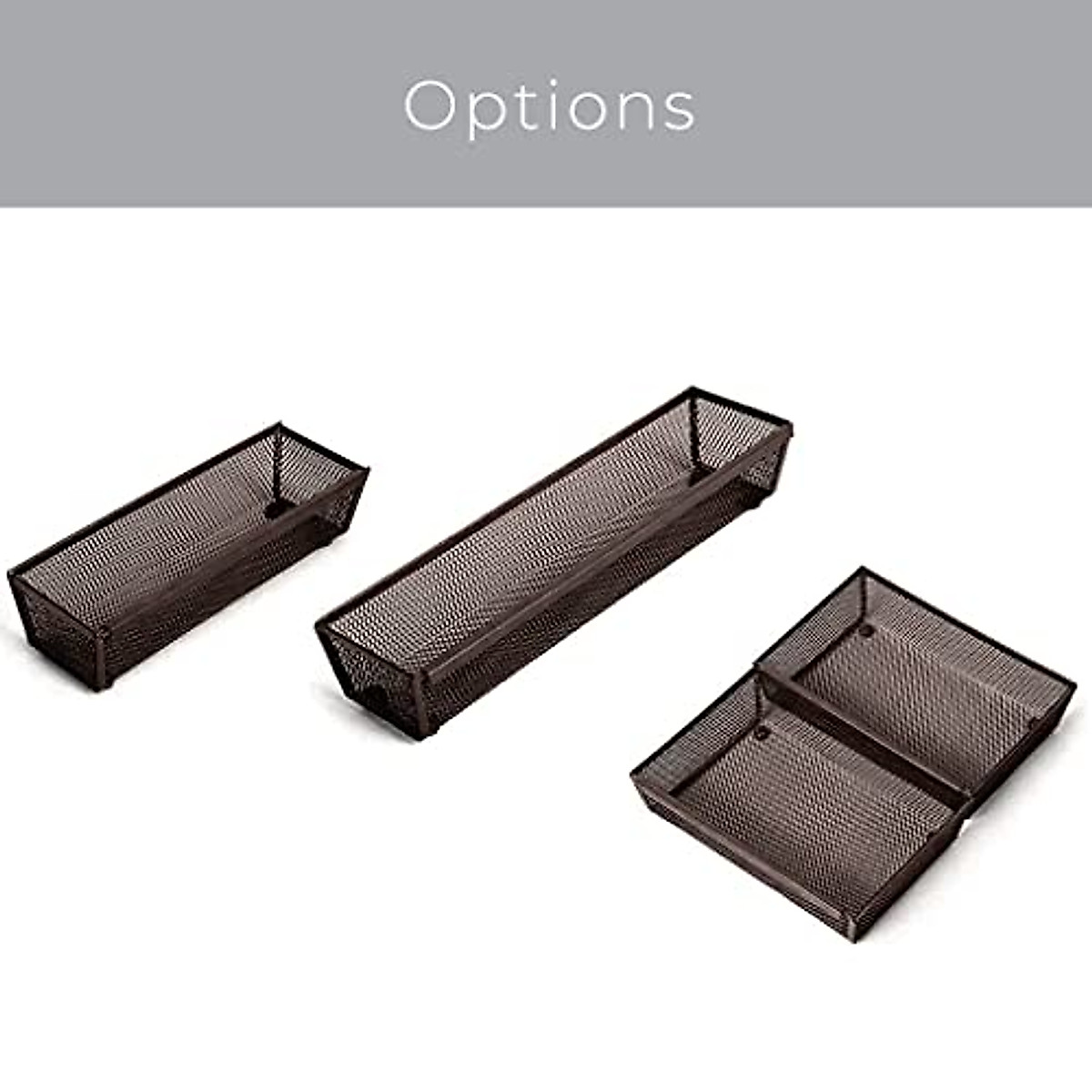 Organize Kitchen Drawers | Smart Design Steel Mesh 12x3" Tray