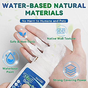White Paint for Wall, Portable Integrated Paint Roller, Easy to Apply Small Drywall Repair Kit, Fast-Drying White Paint, Water-Based Wall Paint Touch Up (XGS-1Pack)