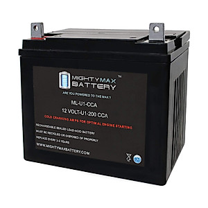 Mighty Max Battery ML-U1 12V 200CCA Battery for White Outdoor GT-255 Garden Tractor