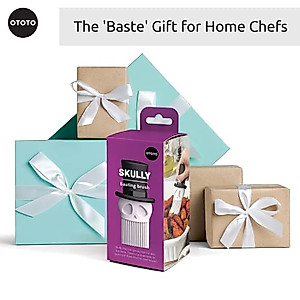 Skully Basting Brush by OTOTO - Silicone Pastry Brush, Kitchen Brush, Spooky Gifts, Skull Kitchen Accessories, Food Basting Brush for Cooking - Kitchen Gift, Kitchen Gadgets, Funny Gifts, Unique Gifts