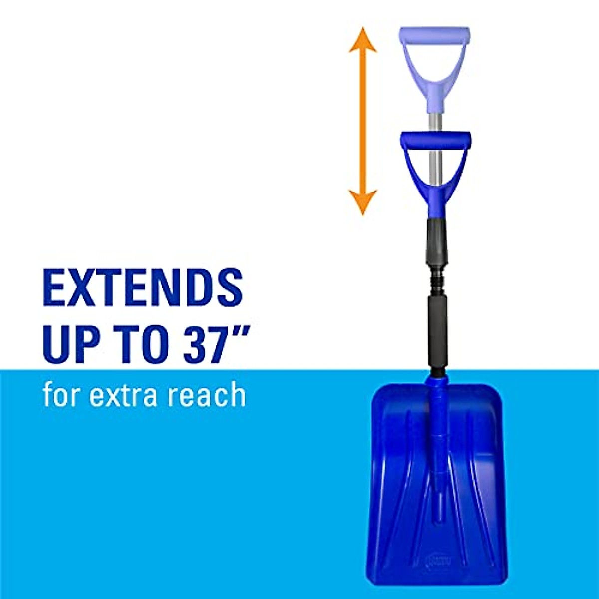 SubZero 17211 Auto Emergency Snow Shovel with Extendable Handle (Colors may vary)