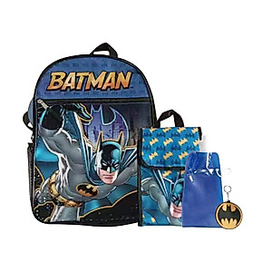 Fast Forward Batman Backpack Large 5 pieces set Lunch Bag
