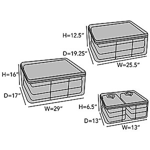 Covermates Keepsakes – Canvas Storage Bag - Premium Canvas - Carrying Handles -Dual Zipper Pulls - Indoor Storage-Natural