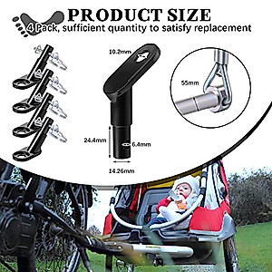 4 Pcs Bike Trailer Hitch Connector Cycling Adapter Accessories Metal Instep Bike Trailer Coupler for Bike Trailer Instep Bike Pets Kids Stroller