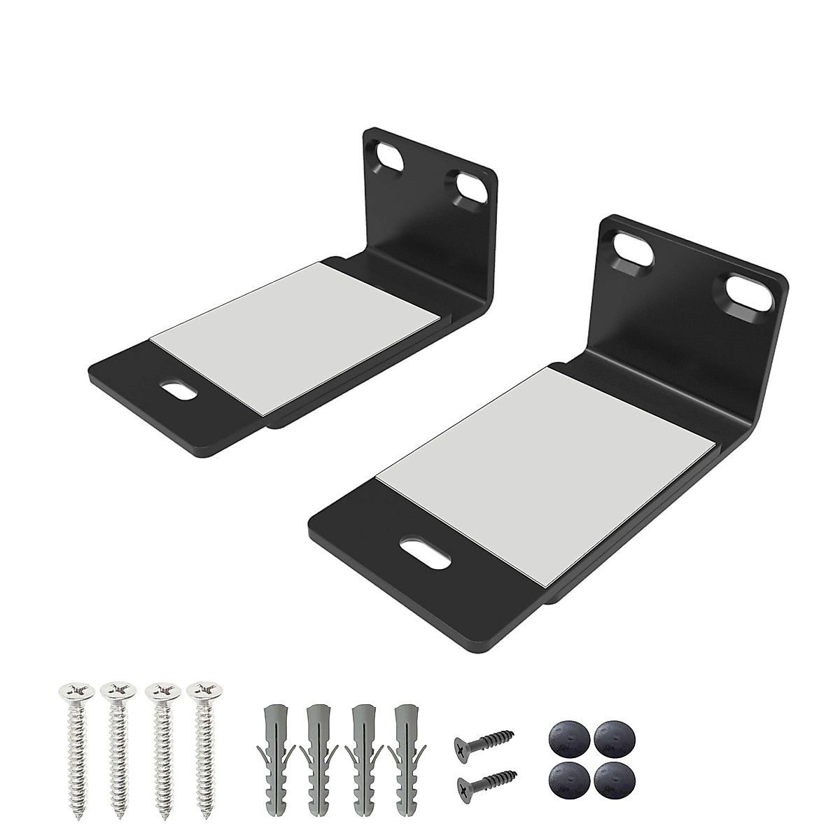 Universal Soundbar Wall Mount Bracket, Adjustable, Compatible with Most Brands, Includes All Mounting Hardware, Black