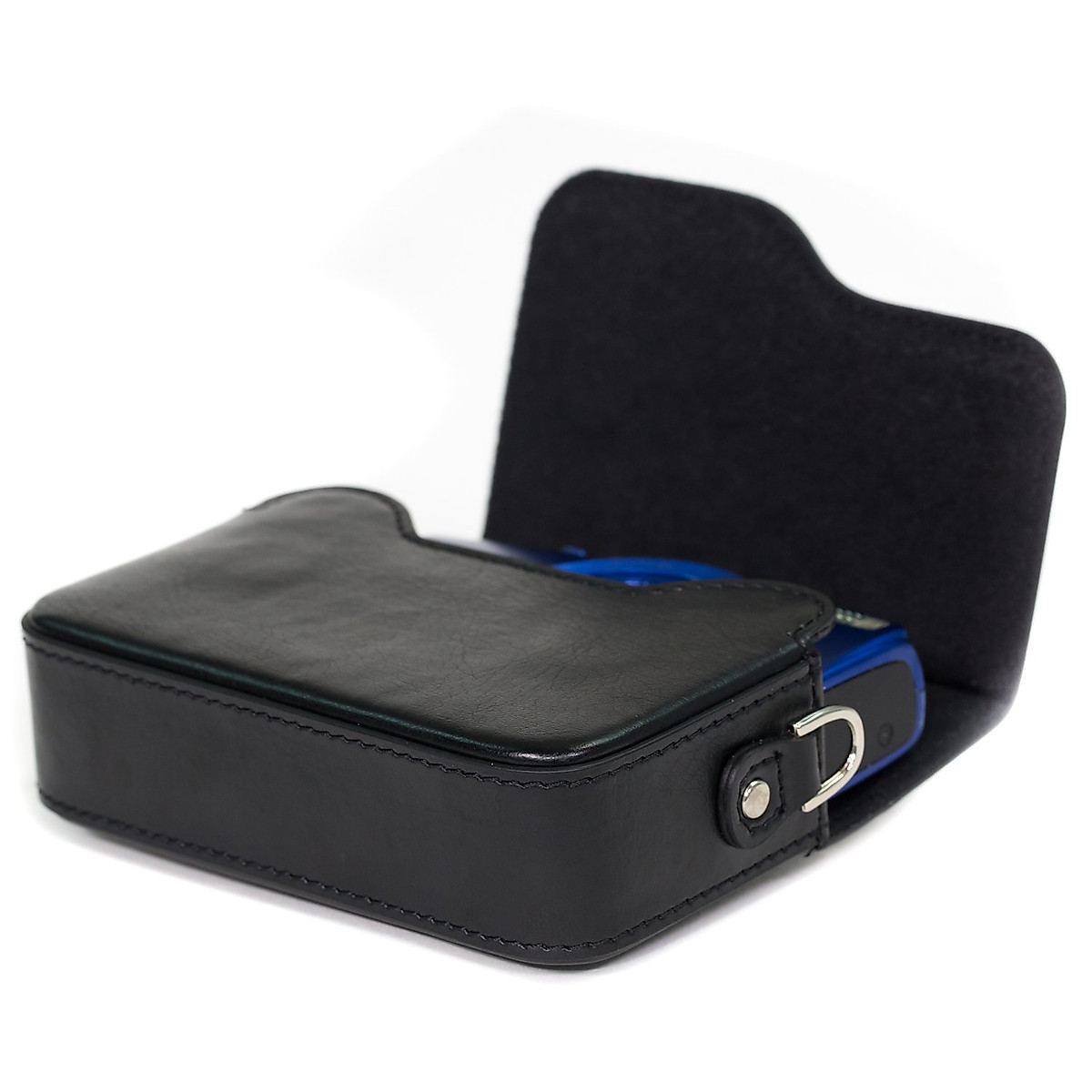 MegaGear Canon PowerShot SX620 HS, ELPH 180, ELPH 360 HS, ELPH 190 is, ELPH 170 is, SX610 HS Leather Camera Case with Strap - Black - MG1089