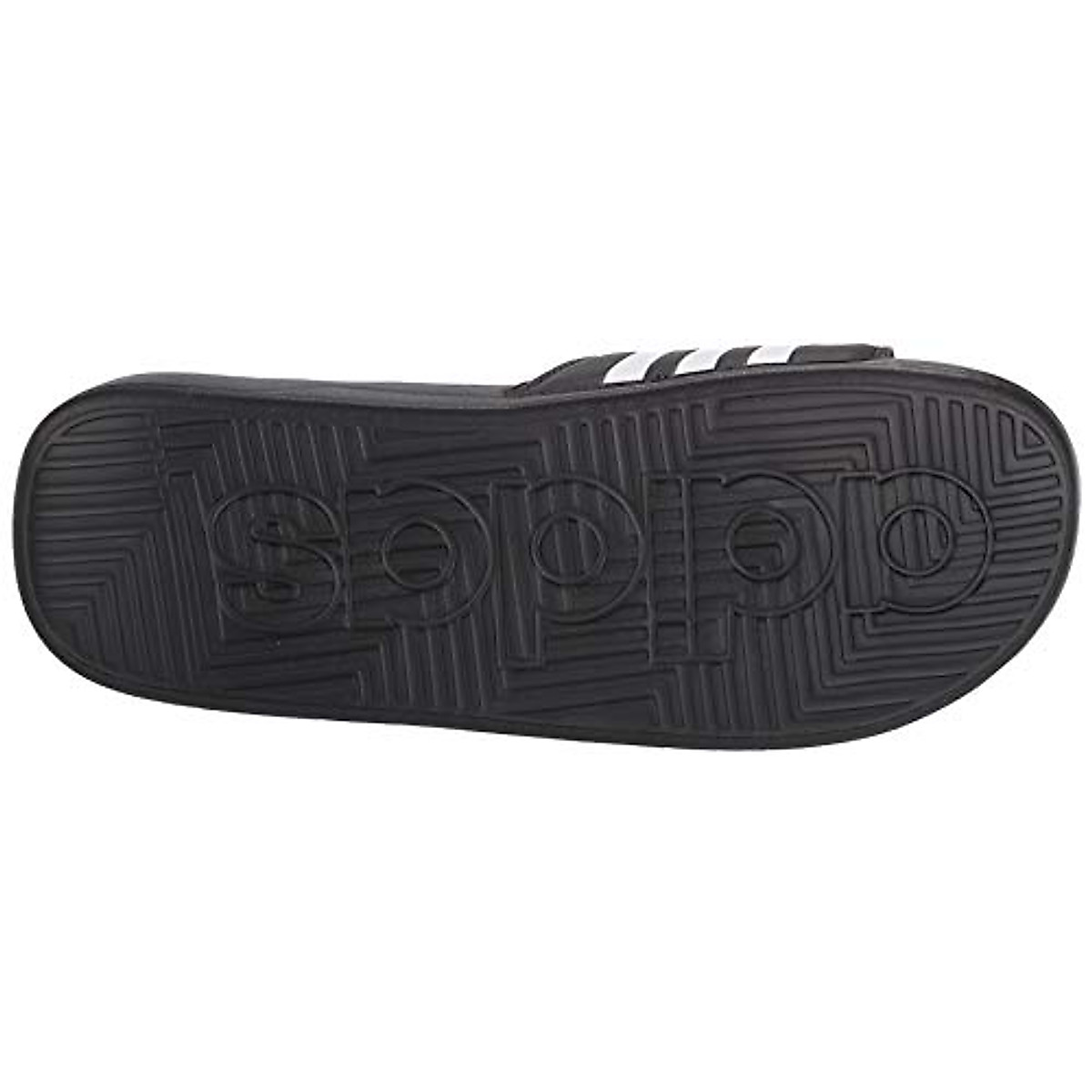 adidas Unisex Adissage Tuned Slides Sandal, Black/White/Black, 7 US Men