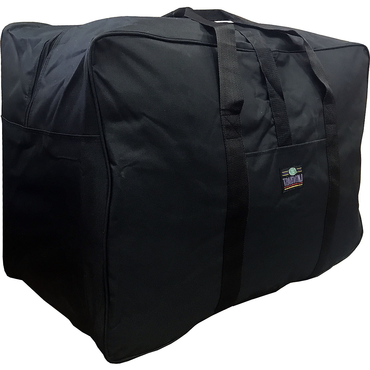 28"/32"/36" Black Polyester Square Jumbo Duffel Bag Travel Suitcase (36")