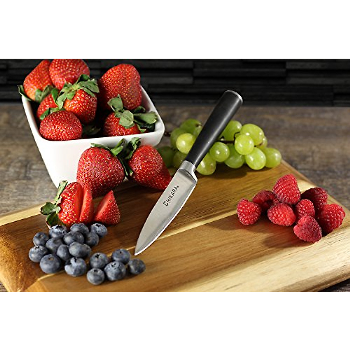 Ginsu Gourmet Chikara Series Forged 420J Japanese Stainless Steel Paring Knife, 07148DS, Black, 3.5 inch