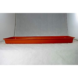 Calibonsai 19'' Narrow Rectangular Plastic Humidity Tray for Bonsai Tree & Home Garden Plant, Black