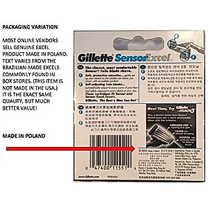 Gillette Sensor Excel-50 Count (5 x 10)