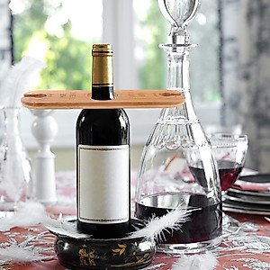 Wine Glass Holder,2PCS Portable Bamboo Cup Holder Wine Glass Rack Storage for Home Bar Outside Easy Carry Lightweight