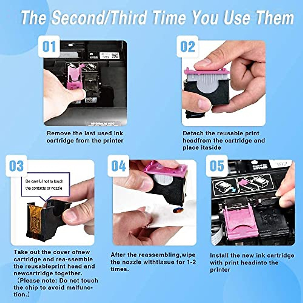 Clorisun 245 245XL Eco-Saver Remanufactured Compatible Ink Cartridge for Canon 245 245XL PG245 Pixma MG2522 TR4520 MX492 TR4522 IP2820 TS3320 TS3322 Printer (1 Print Head, 4 Black Replacement Ink)