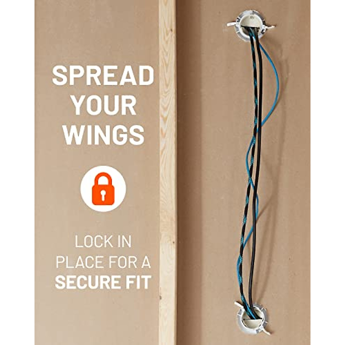 ECHOGEAR TV Cord Hider for Wall Mounted TV - White Cable Management Kit Hides TV Wires Behind The Wall- Includes 2 Pass Throughs, Locking Brackets, and Hole Saw Drill Attachment for Easy Install