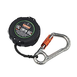 Ergodyne Squids 3010 Retractable Tool Lanyard with Belt Loop Clip,Black