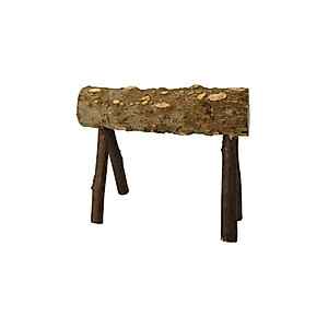 Bird Training Stand Portable Tabletop Bird Natural Wood Perch Training Perch Parrot Training Playground Bird Cage Toys Accessories for Small Parakeet Cockatiel Budgie