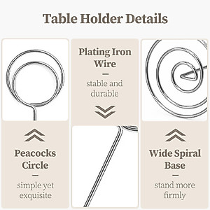 RONTEDA Table Number Holders 20Packs - 3.35 Inch Table Number Stands Place Card Holder for Wedding Party Graduation Reception Restaurant Home Photo Picture Office Memo (Silver, 3.35")