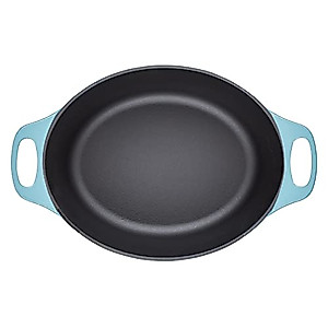 Rachael Ray NITRO Cast Iron Dutch Oven, 6.5 Quart, Agave Blue