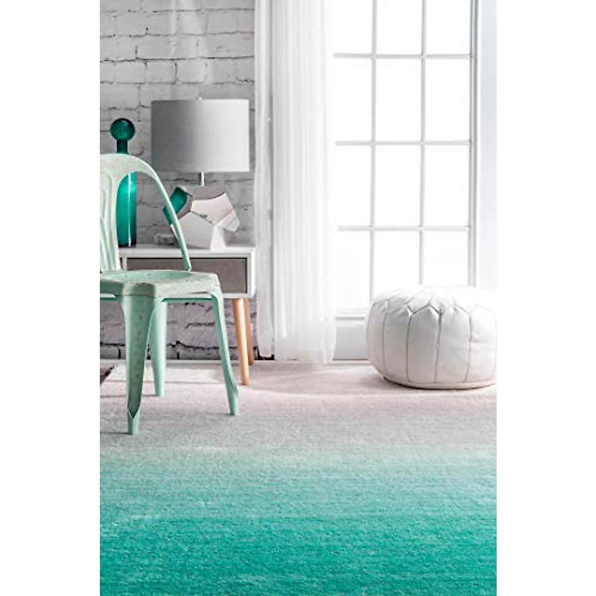 nuLOOM Handmade Ombre Shag Area Rug, 5x8, Turquoise