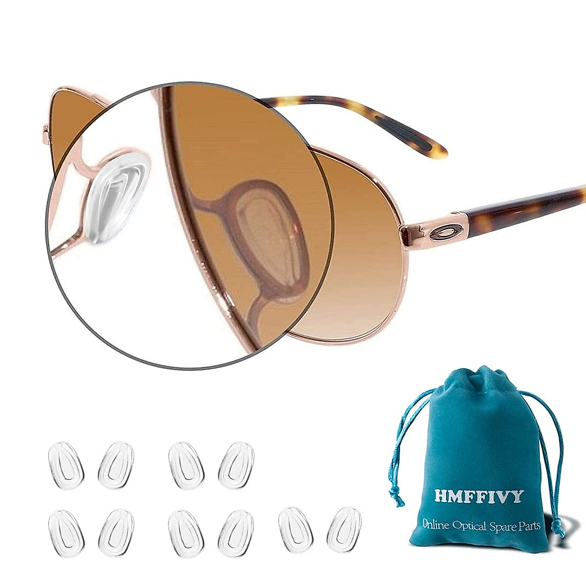 Oakley Nose Pads Replacement Especially Designed for Oakley Eyewear, Non-Slip Silicone 10pairs/Pack