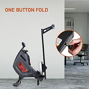 Rowing Machine Folding Magnetic Air Rowing Machines, Indoor Rower Machine for Home Use, 8 Levels Quiet Magnetic & Air Dual Resistance Foldable Rower for Exercise Gyms Training, 250 LBS Max Weight