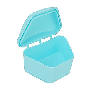 Retainer Case Retainer, Trapezoid Retainer Case Travel Portable Denture Mouth Guard Storage Box for Home Office(Blue) Retainer Case