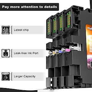 Spaceink SG500 SG1000 Sublimation Ink Cartridges for SAWGRASS Virtuoso SG500 SG1000 Printers - Upgraded Firmware 3.03 - (1*Black, 1*Cyan, 1*Magenta, 1*Yellow)