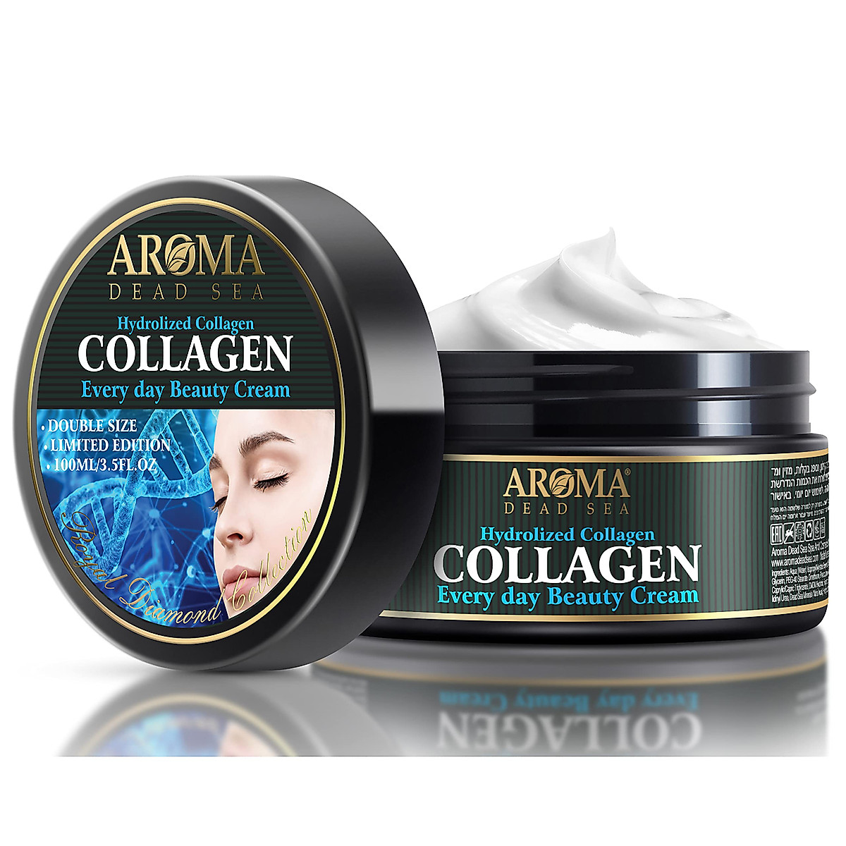 Aroma Dead Sea Collagen Cream - Anti Aging Day & Night Moisturizer, 100ml